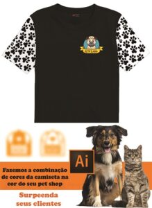 Camisetas Personalizadas modelo diferenciado para uniformes de Pet Shop ...